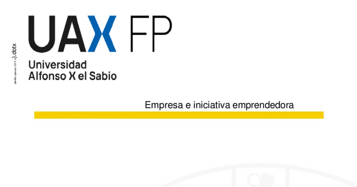 Empresa e Iniciativa Emprendedora, UAX | Algor Library