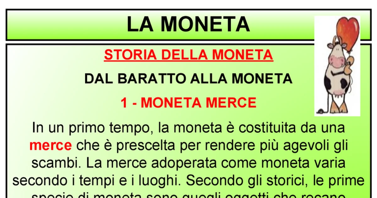 La Moneta, Storia e Funzioni | Algor Library