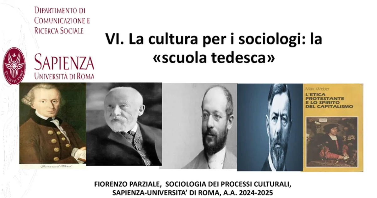 Cultura per i Sociologi, Sapienza Università di Roma | Algor Library