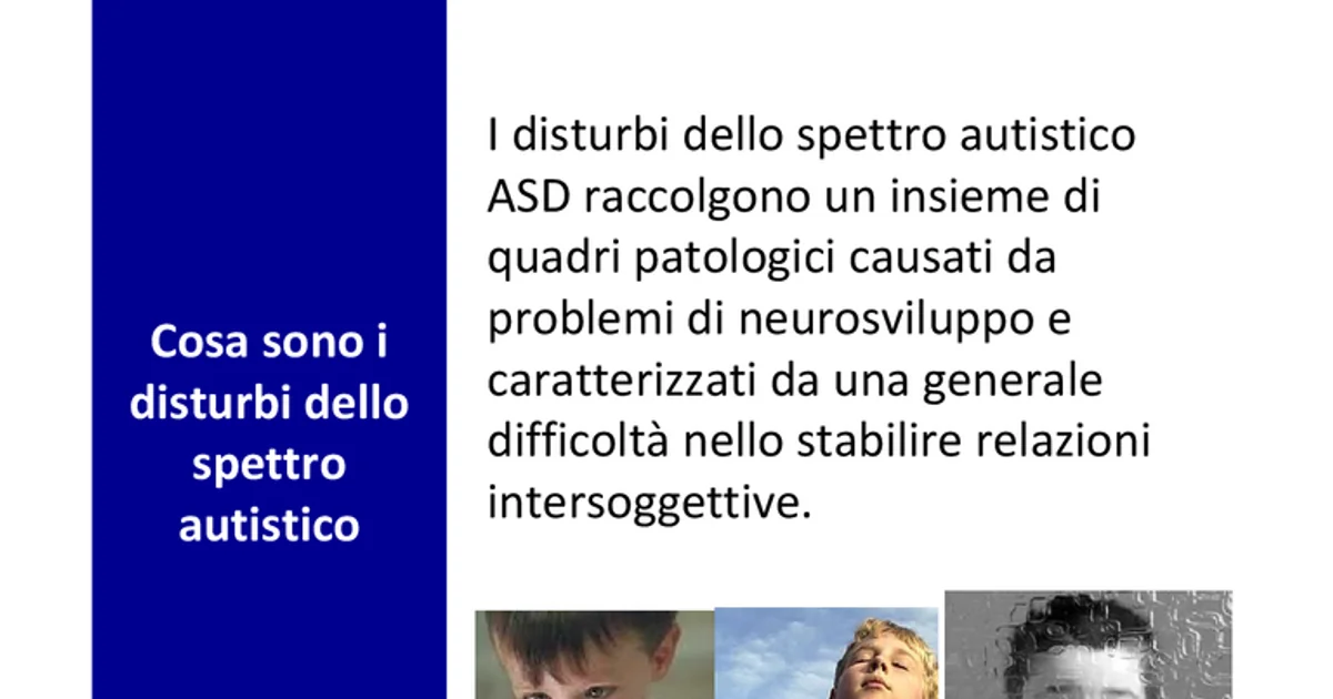 I Disturbi dello Spettro Autistico | Algor Library