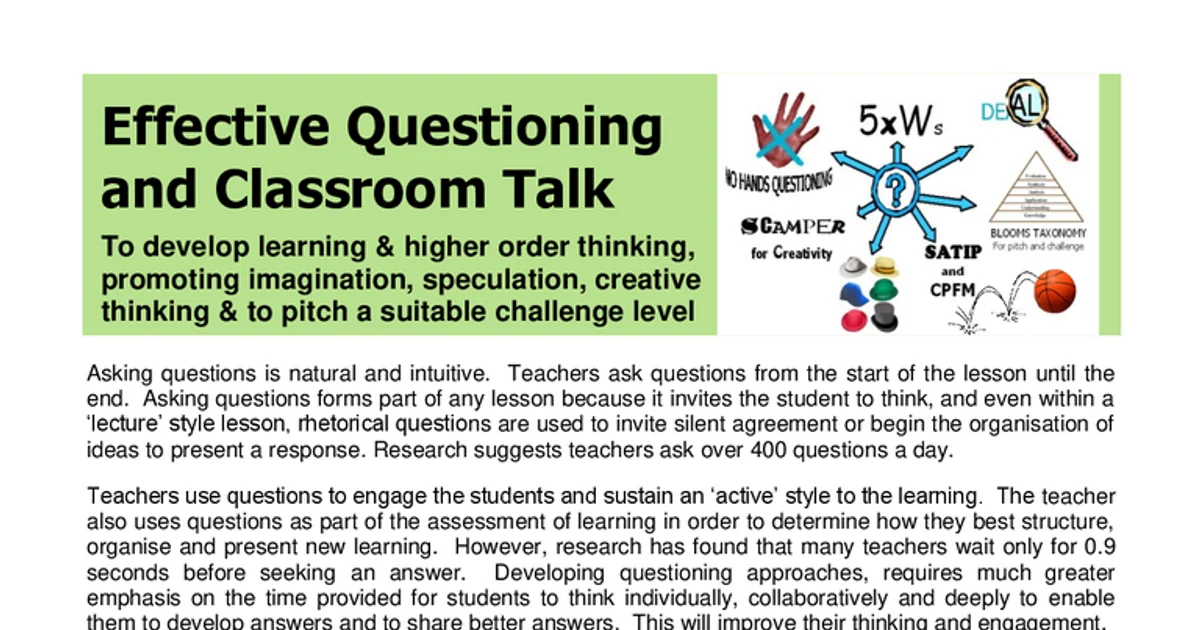 Effective Questioning, Ged Gast | Algor Library