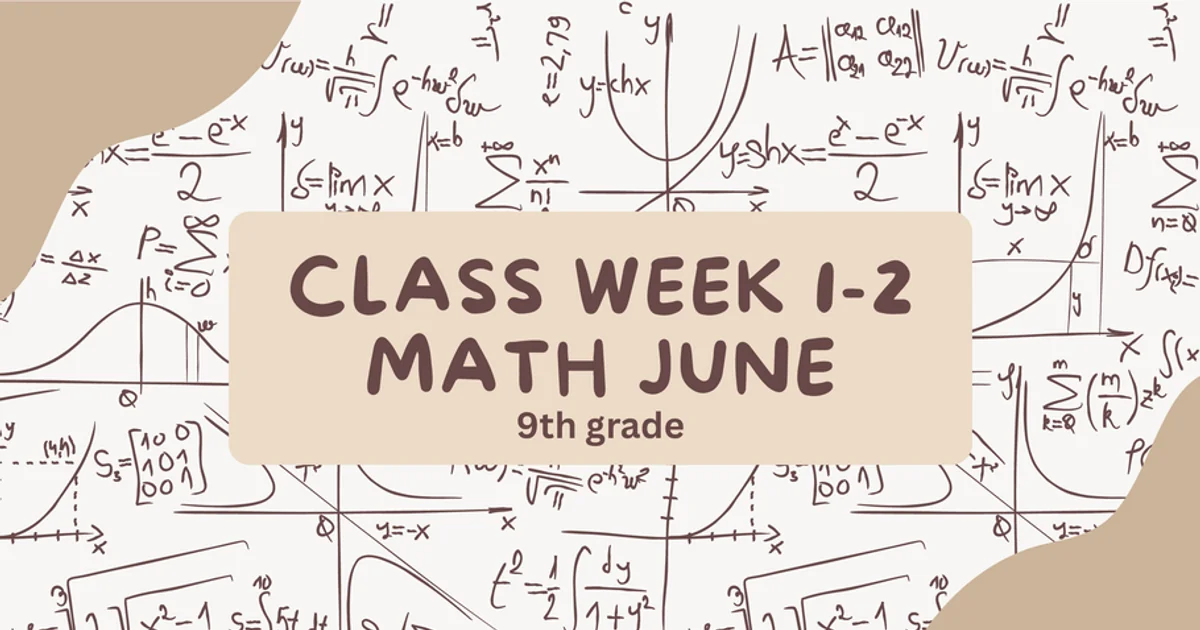 Class Week 1-2 Math June | Algor Library