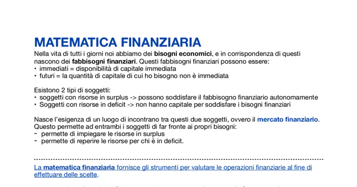 Matematica Finanziaria | Algor Library