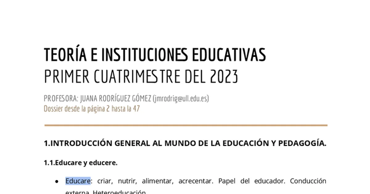 Teoría e Instituciones Educativas, Ull | Algor Library
