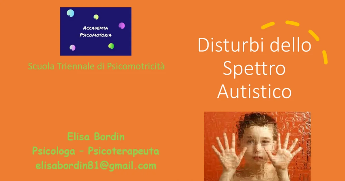 Disturbi Spettro Autistico, Accademia Psicomotoria | Algor Library