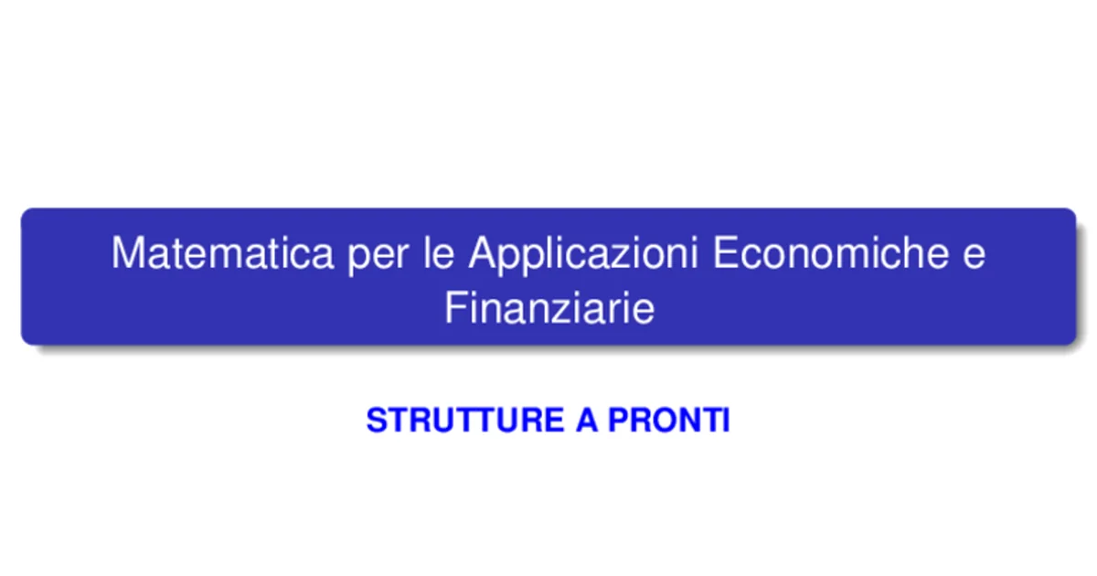 Matematica per le Applicazioni Economiche e Finanziarie | Algor Library