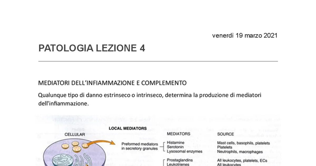 Patologia Lezione 4 | Algor Library