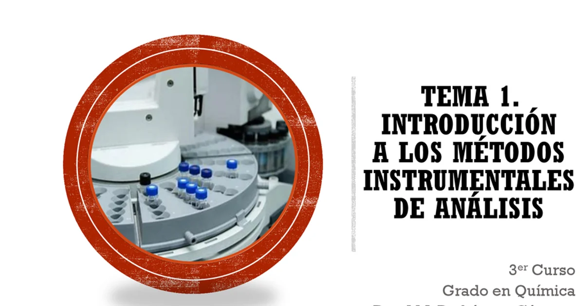 Introducción Métodos Instrumentales Análisis | Algor Library