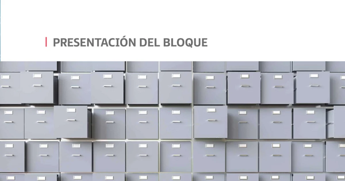 Presentación Del Bloque, Bases De Datos | Algor Library