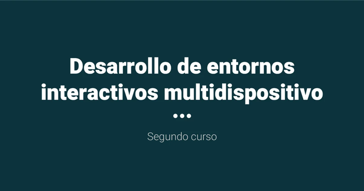 Desarrollo entornos interactivos multidispositivo | Algor Library