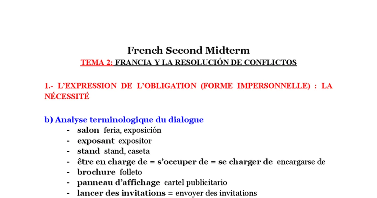 French Second Midterm | Algor Library