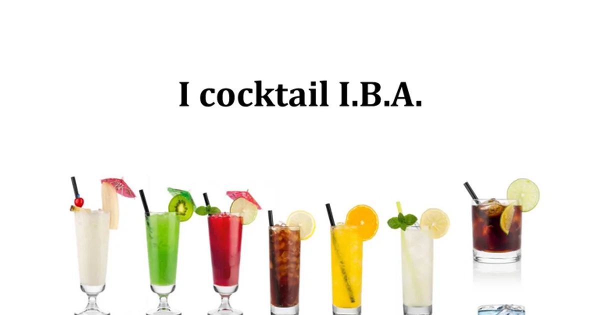 I Cocktail IBA, Ricette e Storia | Algor Library