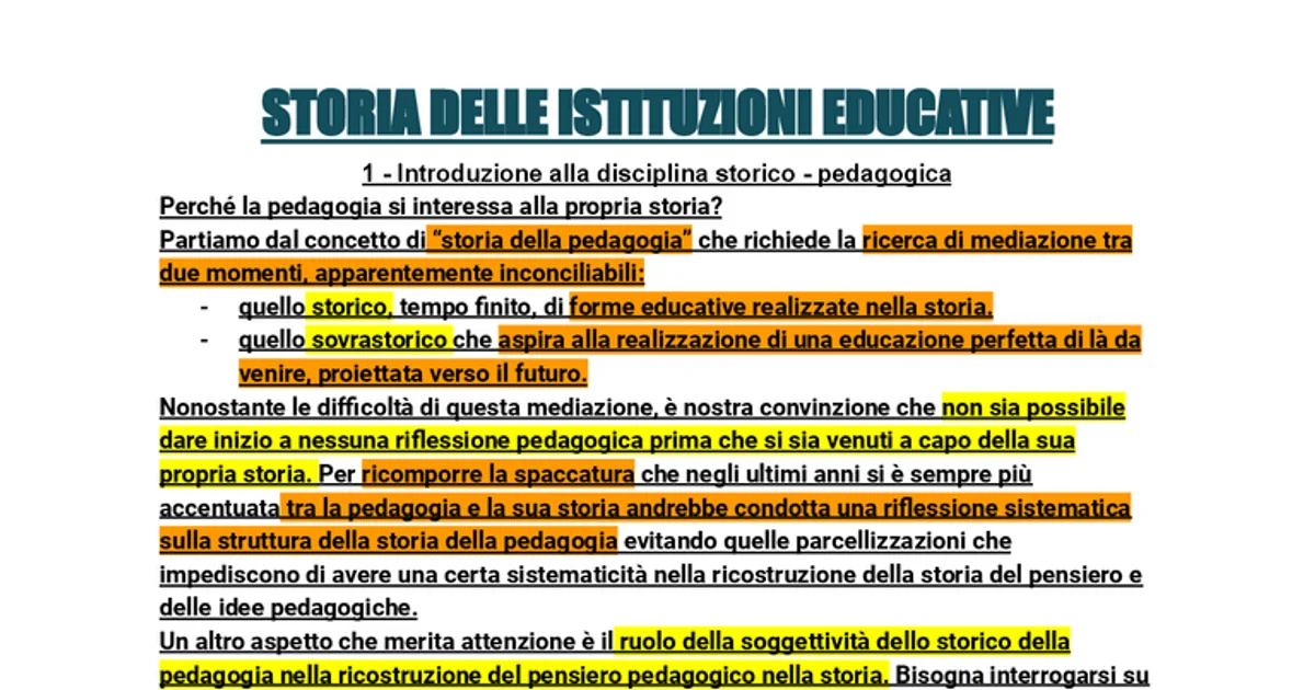 Storia delle Istituzioni Educative | Algor Library