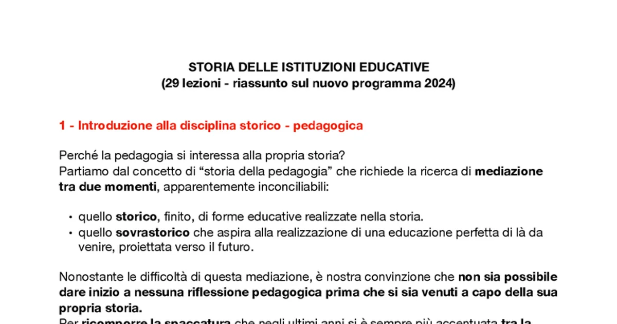 Storia delle Istituzioni Educative | Algor Library