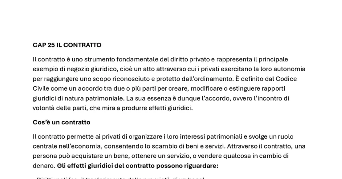 Il Contratto, Diritto Privato | Algor Library