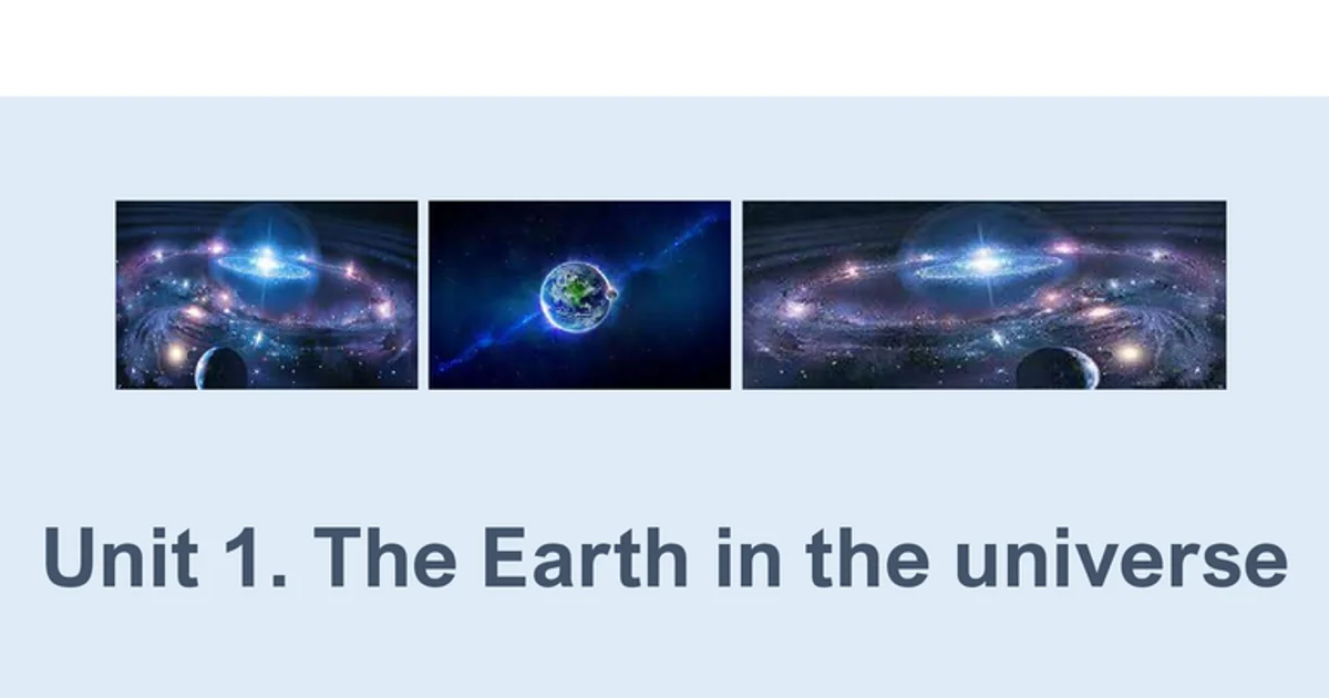 Unit The Earth in the Universe | Algor Library
