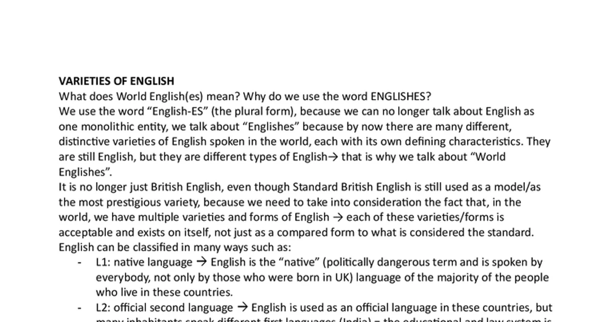 Varieties of English | Algor Library