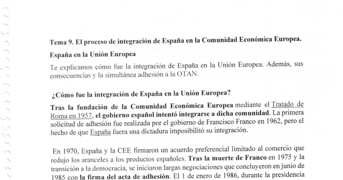 Integración de España en la CEE | Algor Library