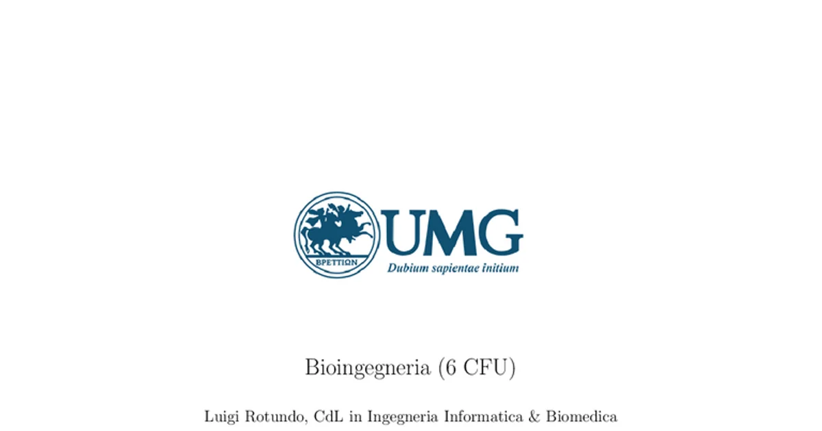 Bioingegneria, Umg | Algor Library