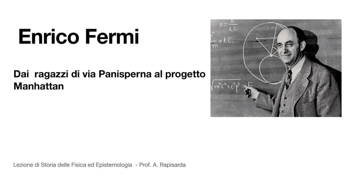Enrico Fermi, Prof. A. Rapisarda | Algor Library