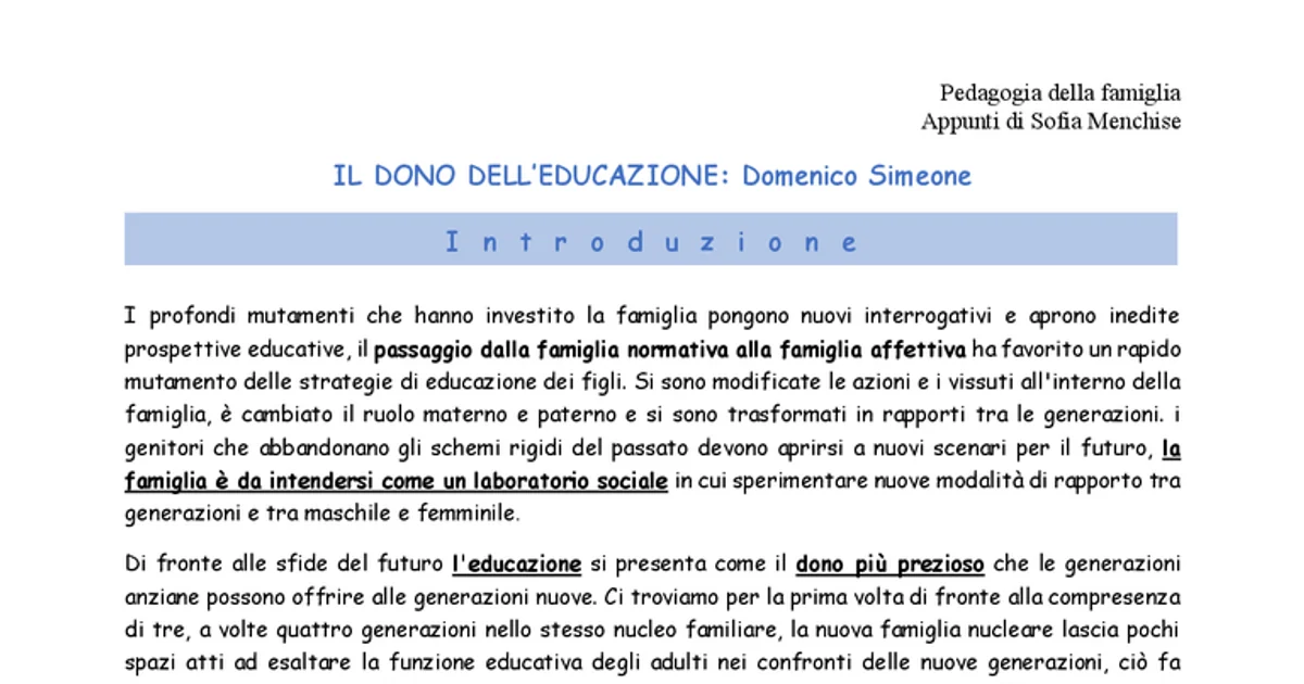 Il Dono Dell'educazione, Sofia Menchise | Algor Library