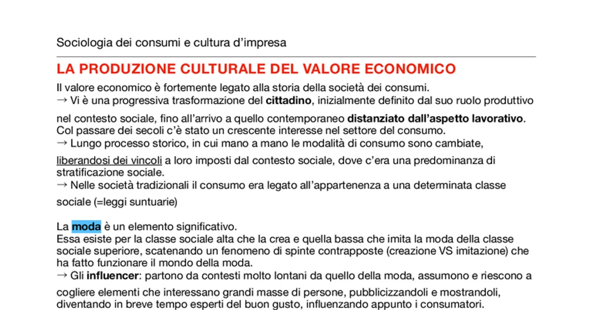 Sociologia dei consumi e cultura d'impresa | Algor Library