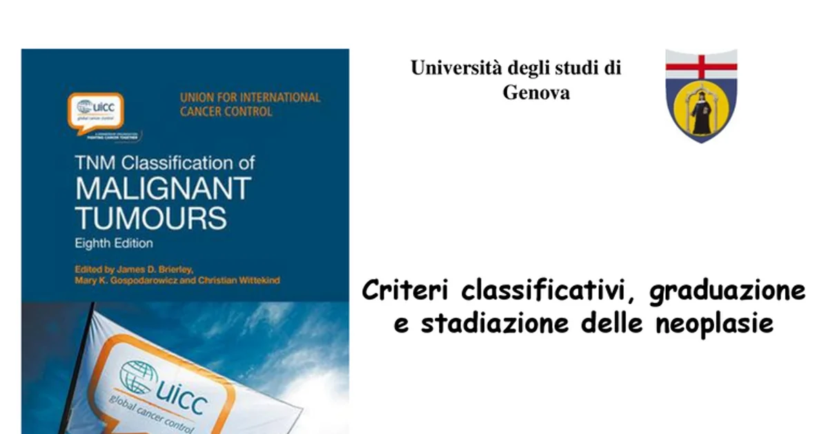 Criteri classificativi neoplasie, UNIGE | Algor Library