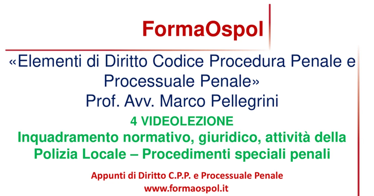 Diritto Codice Procedura Penale, Formaospol | Algor Library