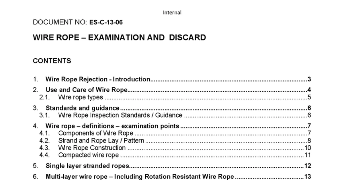 Wire Rope Examination and Discard | Algor Library