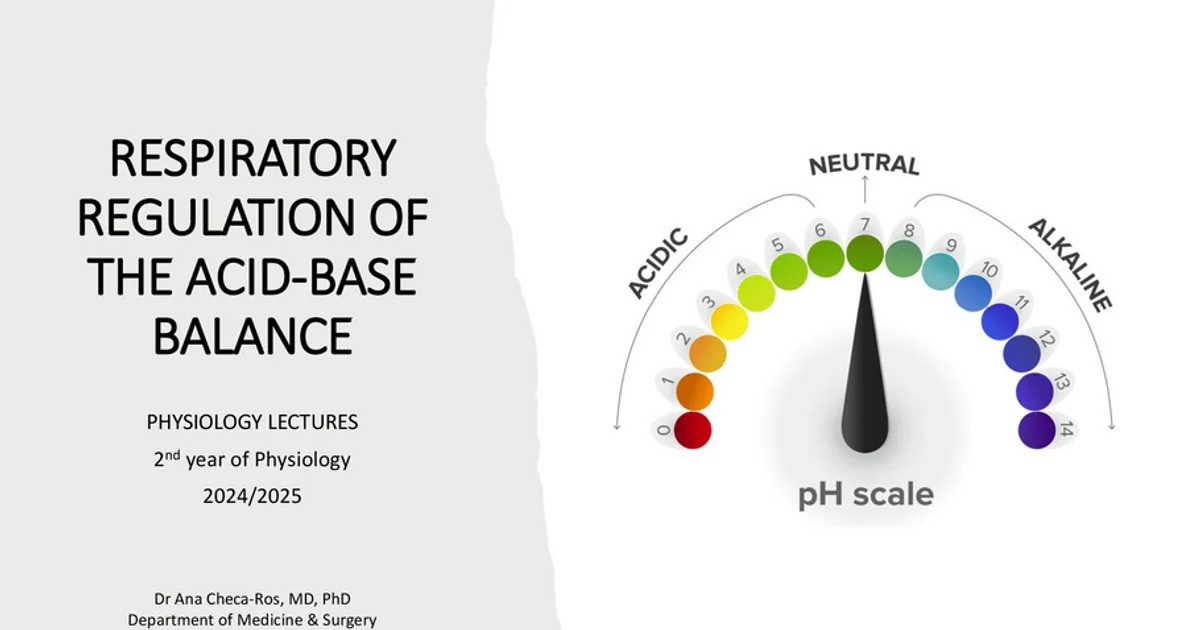 Respiratory Regulation of Acid-base Balance | Algor Library