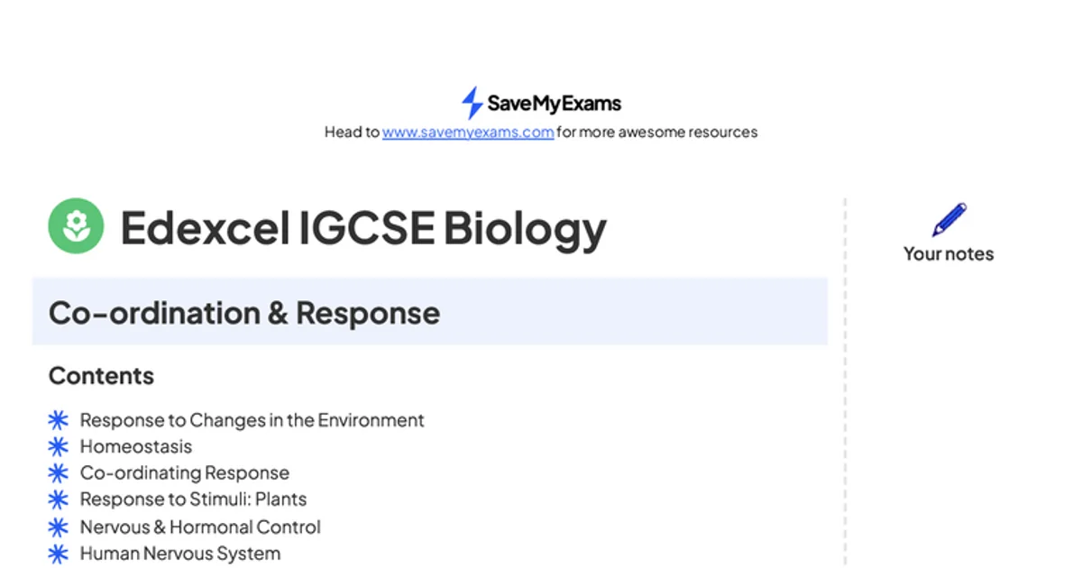 Edexcel IGCSE Biology, Savemyexams | Algor Library