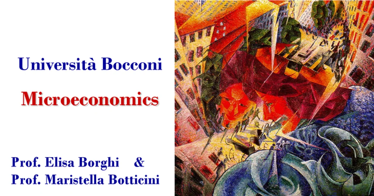Microeconomia, Università Bocconi | Algor Library