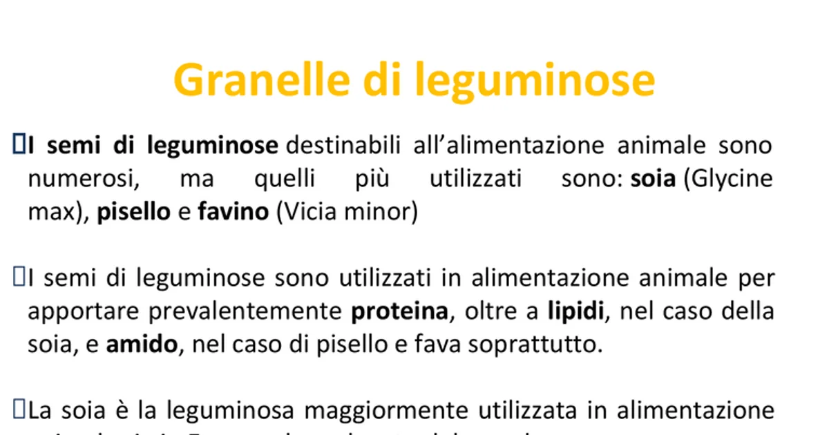 Granelle di Leguminose | Algor Library