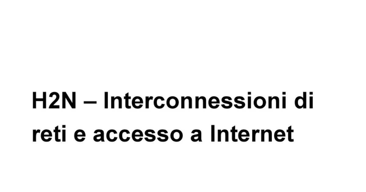 Interconnessioni di Reti e Accesso a Internet | Algor Library