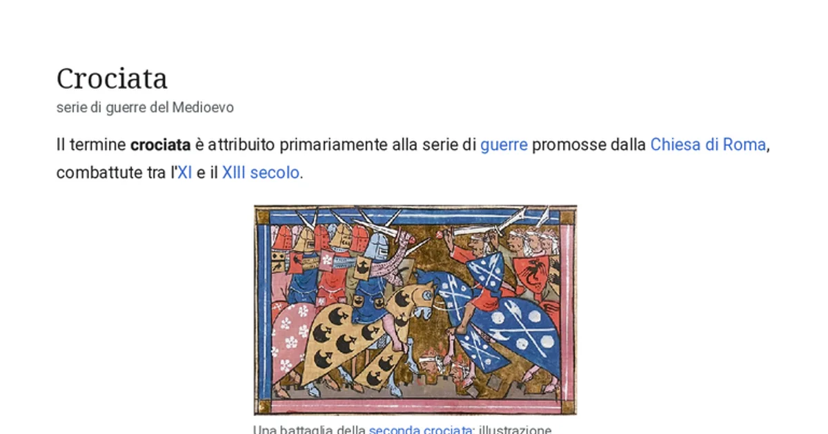 Crociata, guerre medievali | Algor Library