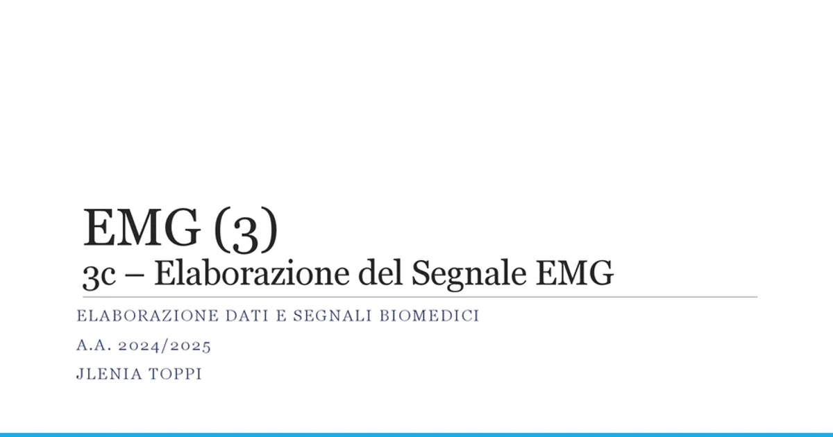 Elaborazione Segnale EMG, RMS, PSD | Algor Library