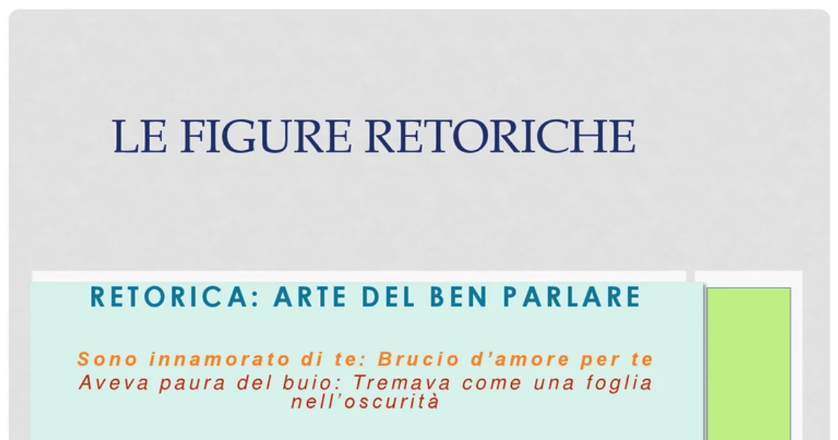 Le Figure Retoriche | Algor Library