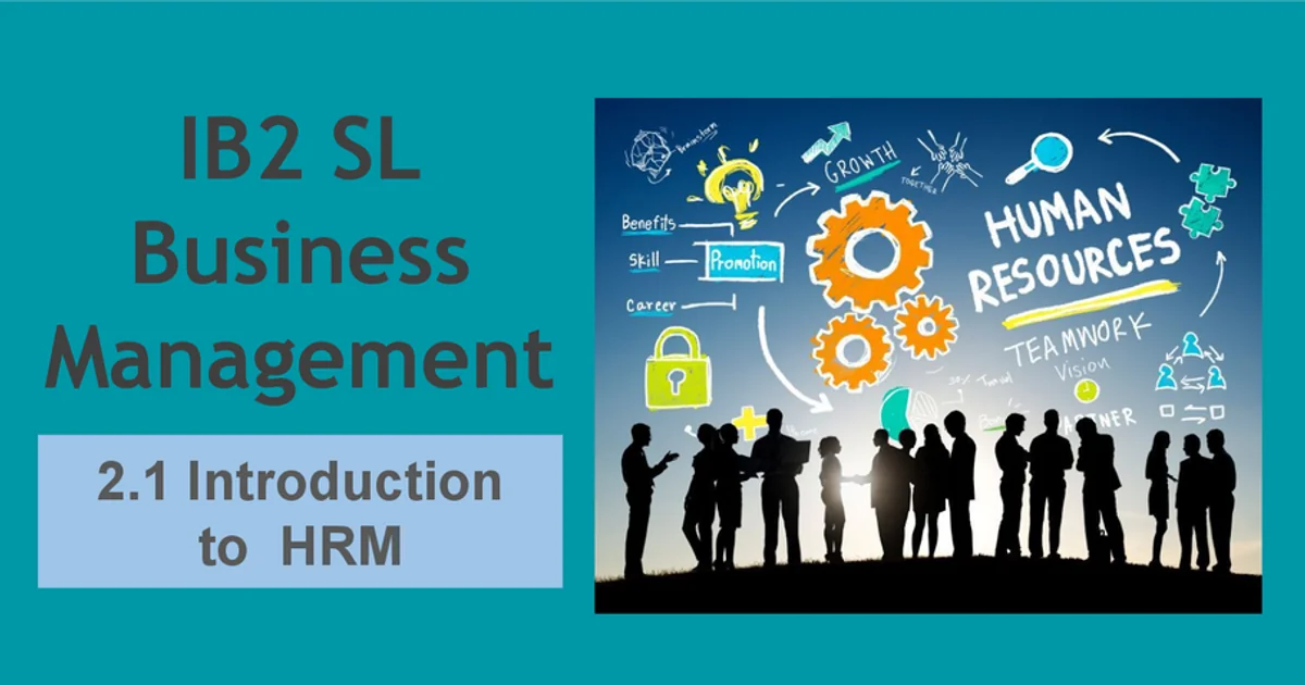 Ib2 Sl Business Management 2.1 Introduction to Hrm | Algor Library