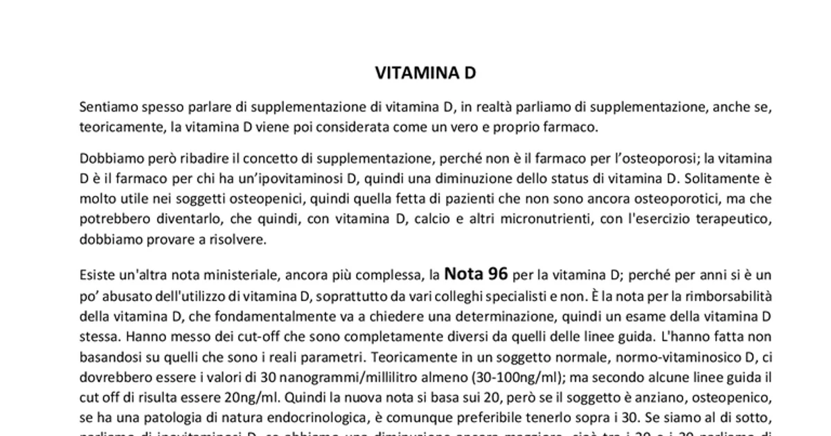 Vitamina D, Umg | Algor Library