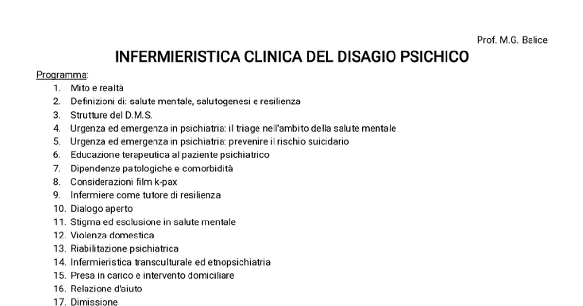 Infermieristica Clinica del Disagio Psichico | Algor Library