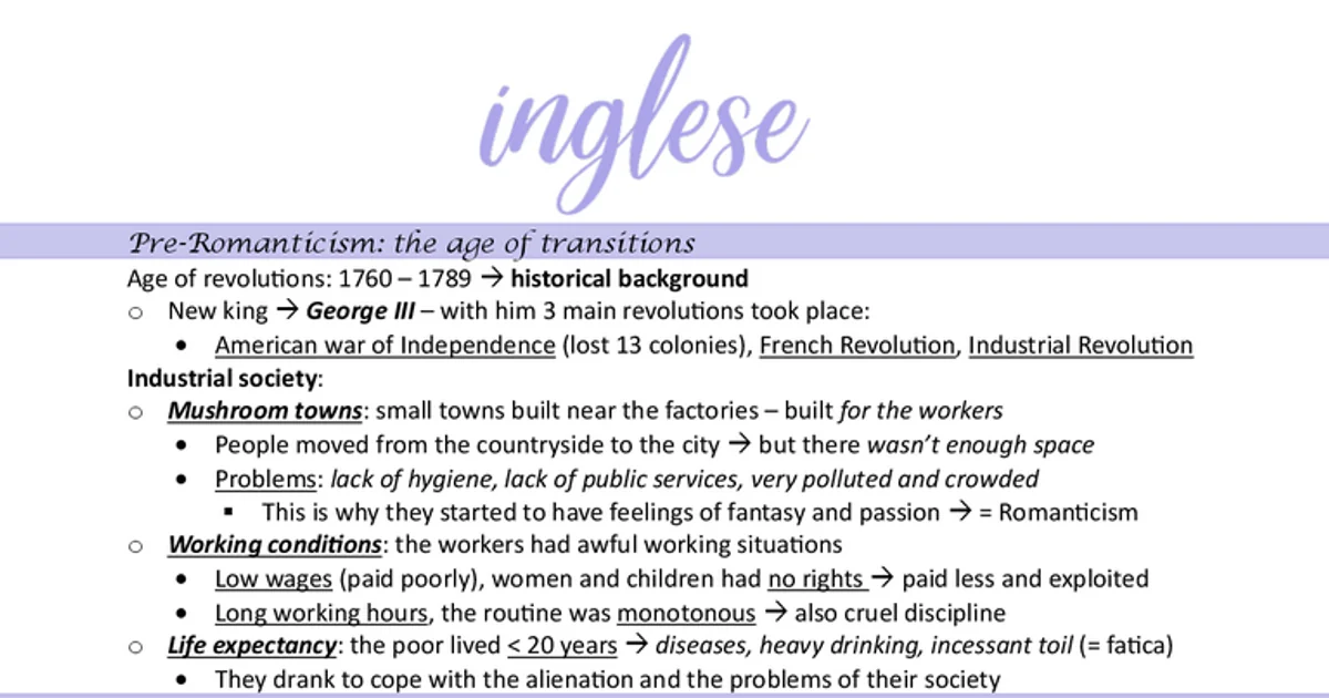 English Literature, Pre-Romanticism, Romantic Age | Algor Library