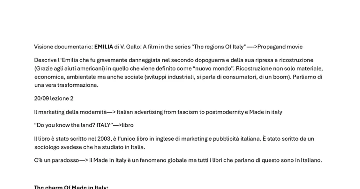 Visione Documentario Emilia di V. Gallo | Algor Library