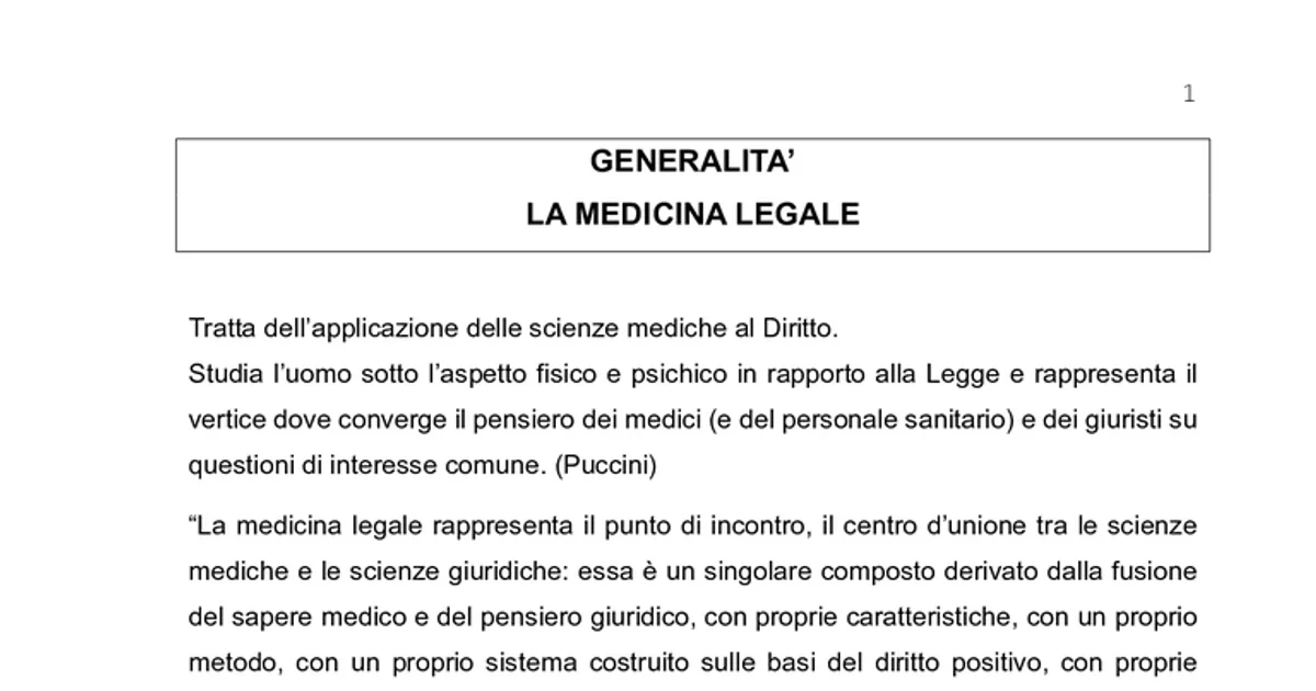Generalità Medicina Legale | Algor Library