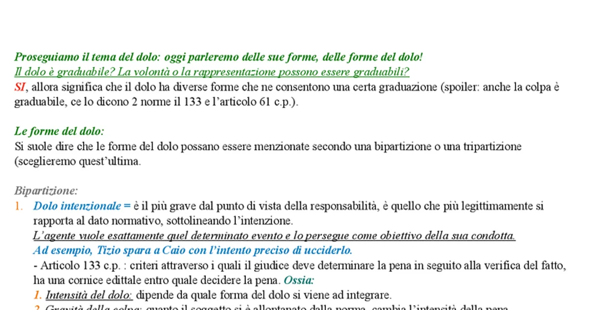 Le Forme del Dolo | Algor Library