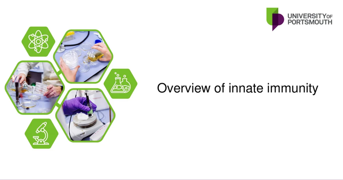 Overview of Innate Immunity, University of Portsmouth | Algor Library
