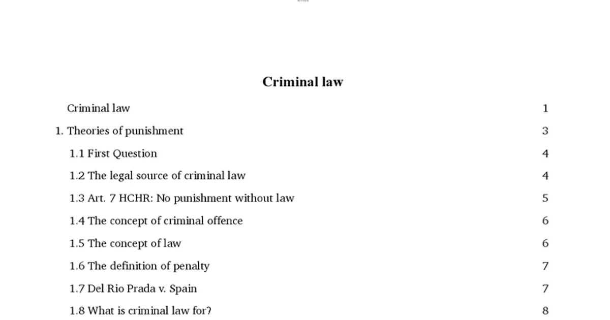 Criminal Law, Theories of Punishment | Algor Library