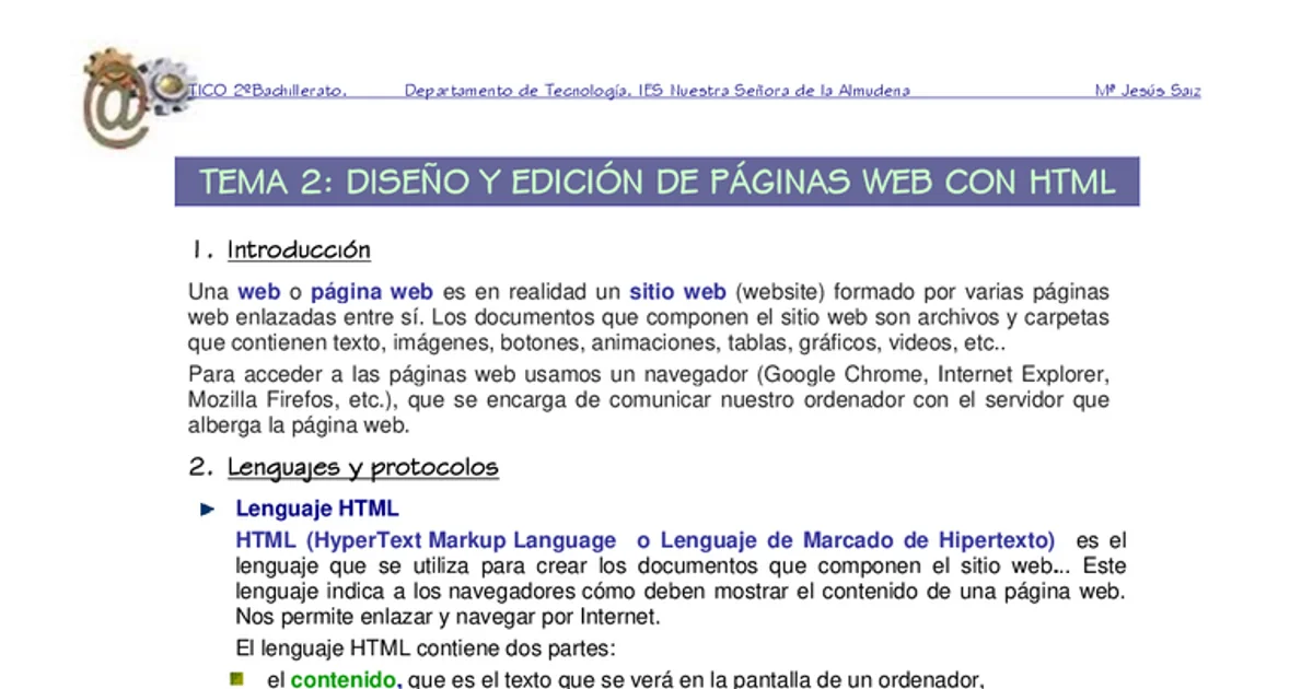 Diseño y Edición de Páginas Web con Html, IES Almudena | Algor Library