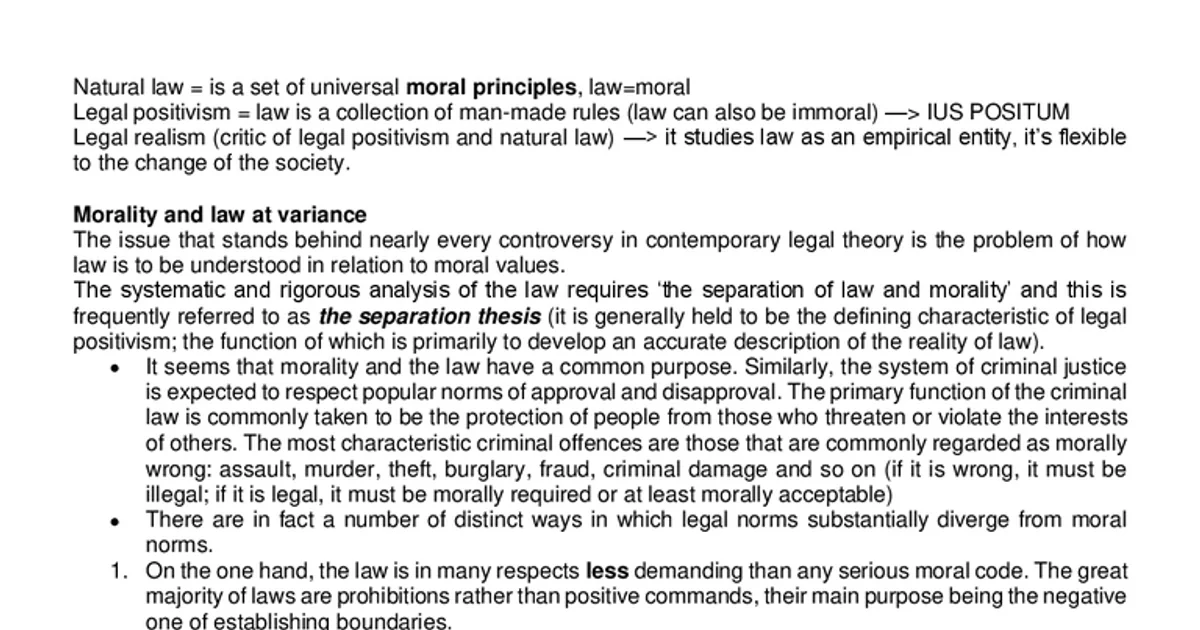 Natural Law, Moral Principles | Algor Library