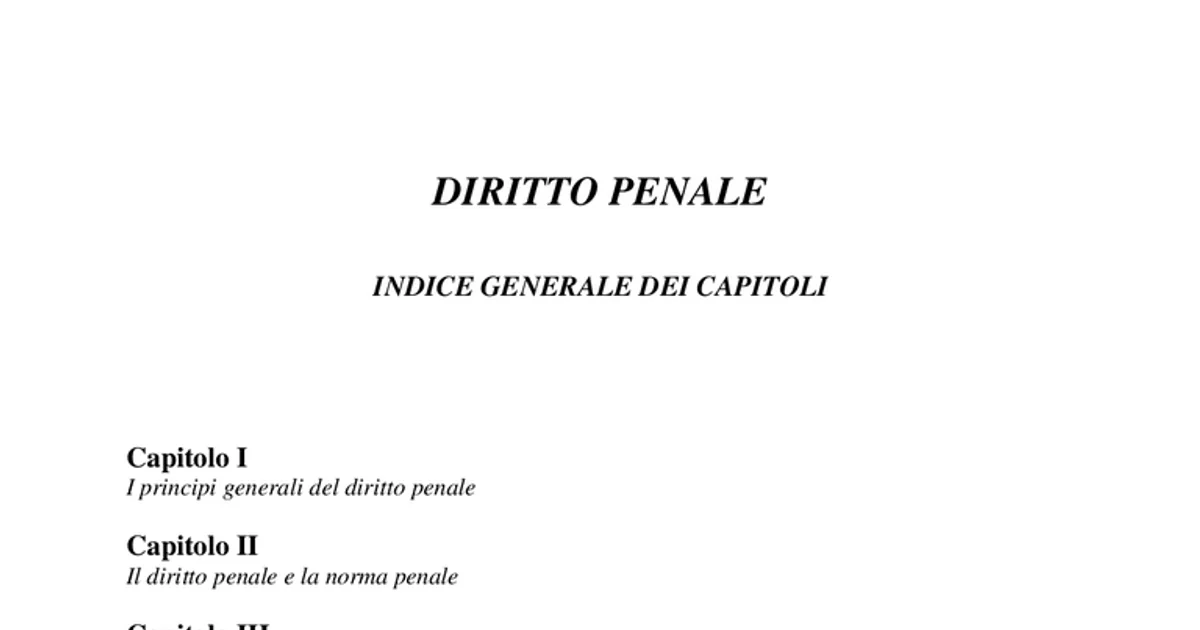 Diritto Penale, Principi Generali | Algor Library