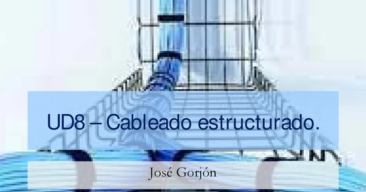 Cableado Estructurado, Sistemas y Normativa | Algor Library